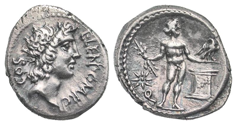 L. Cornelius Lentulus with C. Claudius Marcellus. 49 B.C. AR denarius ...