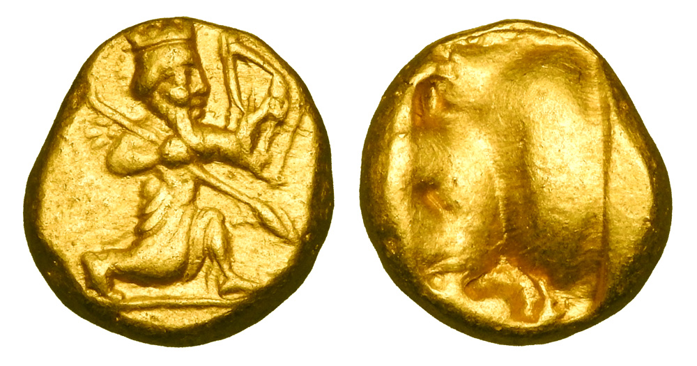 PERSIAN EMPIRE. Xerxes II to Artaxerxes II, 420-375 BC. Gold Daric ...